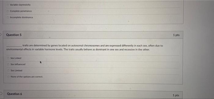 Solved Variable expressivity Complete penetrance Incomplete | Chegg.com
