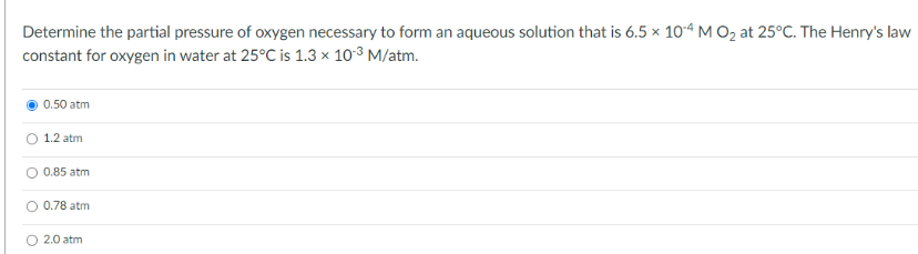 Solved Determine the partial pressure of oxygen necessary to | Chegg.com