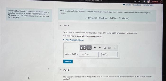Solved To solve stoichiometry problems, you must always | Chegg.com