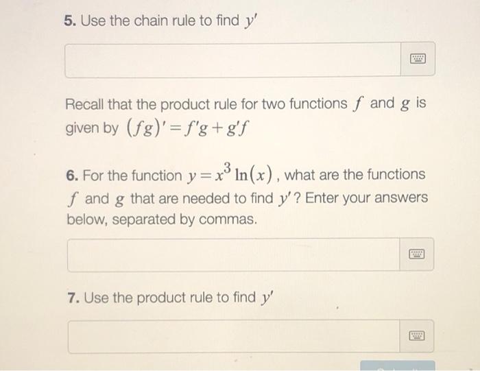 Solved Derivatives of natural log 1. Rewrite the function y= | Chegg.com