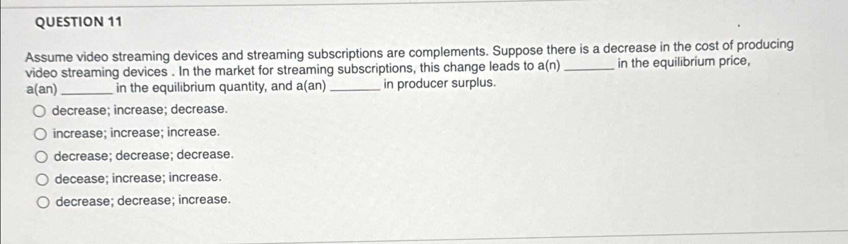 Solved QUESTION 11Assume video streaming devices and | Chegg.com