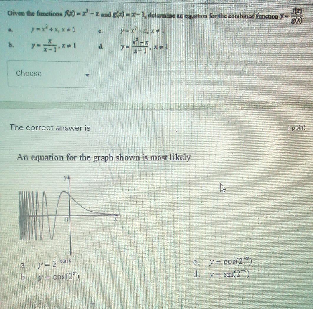Solved multiple choice questions ( advance functions) please | Chegg.com