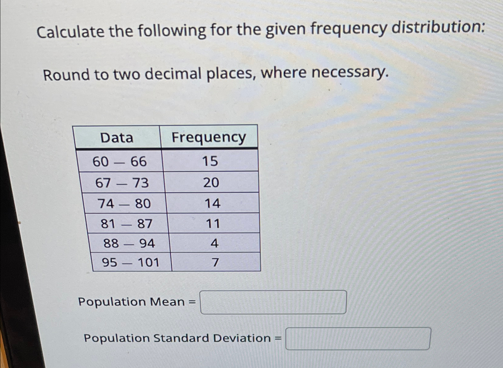 Solved Calculate the following for the given frequency | Chegg.com