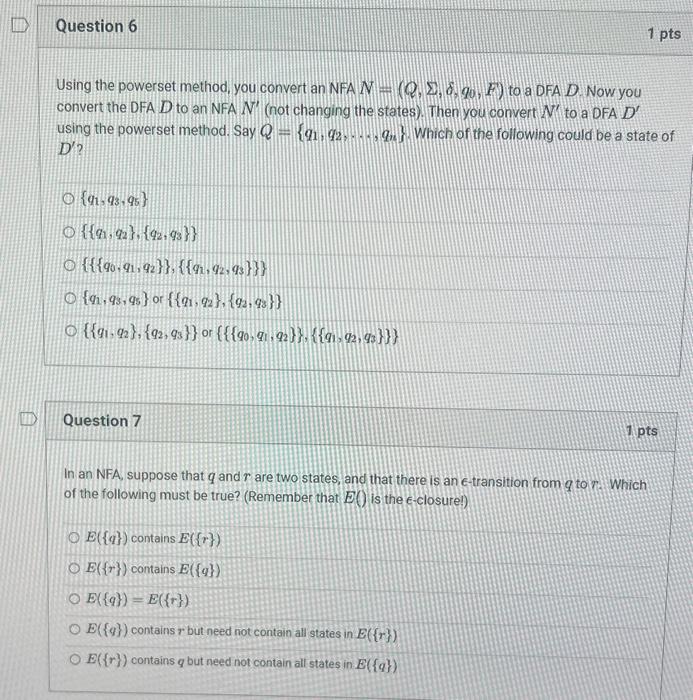 Using the powerset method, you convert an NFA | Chegg.com