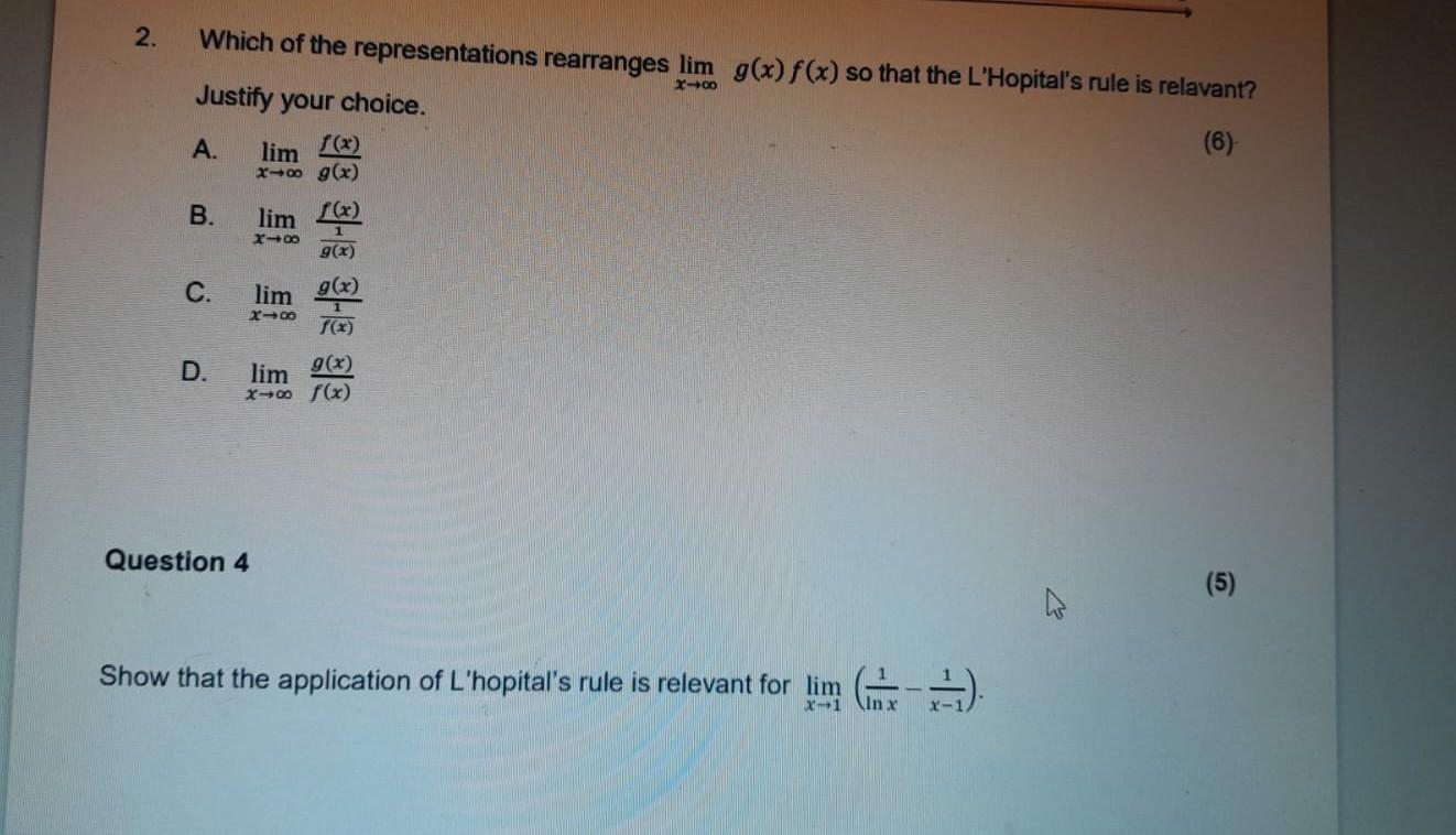 Solved 2. Which of the representations rearranges | Chegg.com