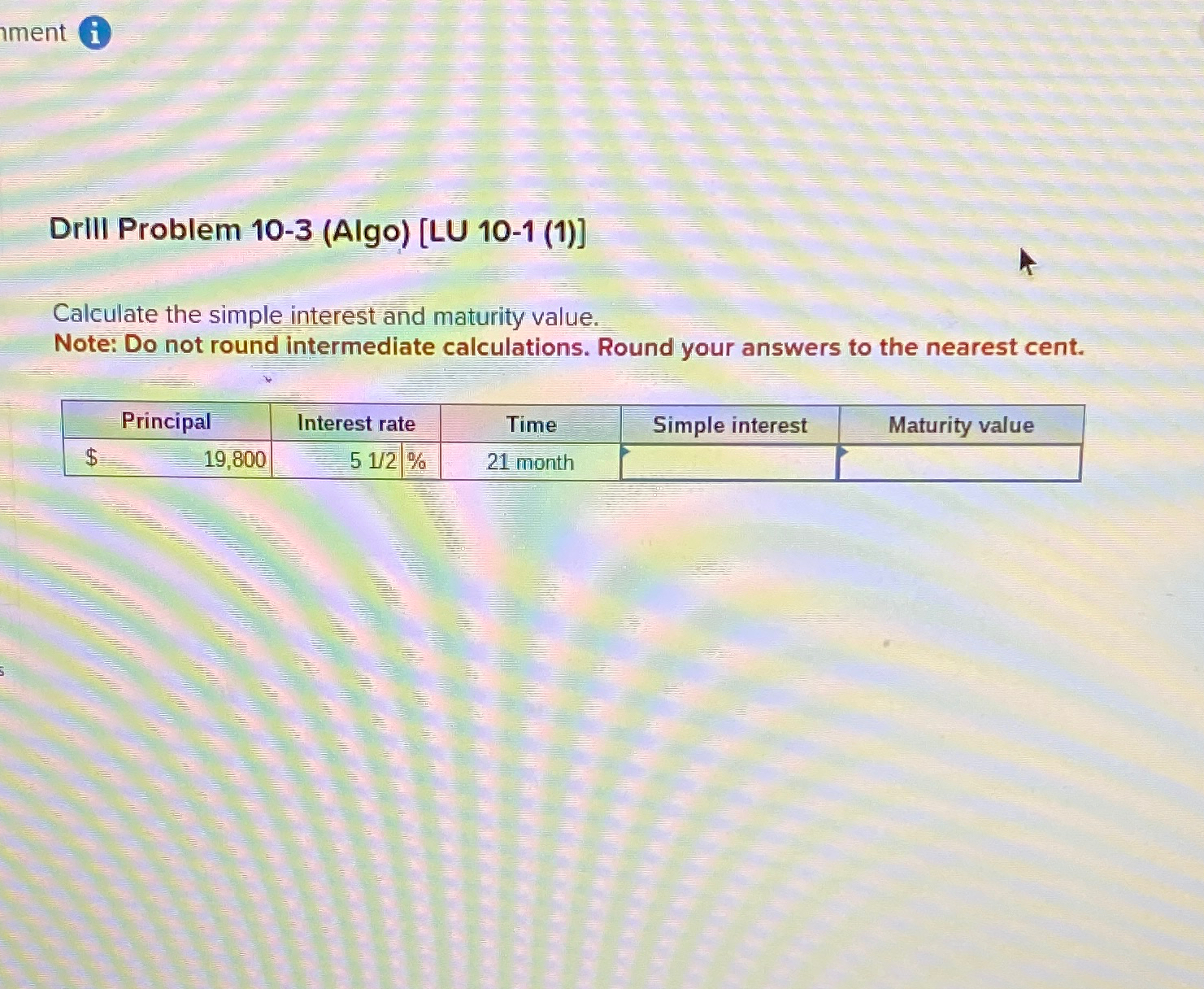 Solved DrilI Problem 10-3 (Algo) [LU 10-1 (1)]Calculate the | Chegg.com