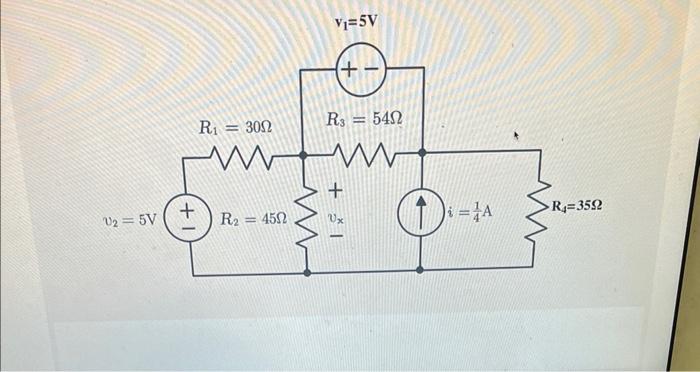 Solved determinate the voltaje Vx and the power in:a) the | Chegg.com