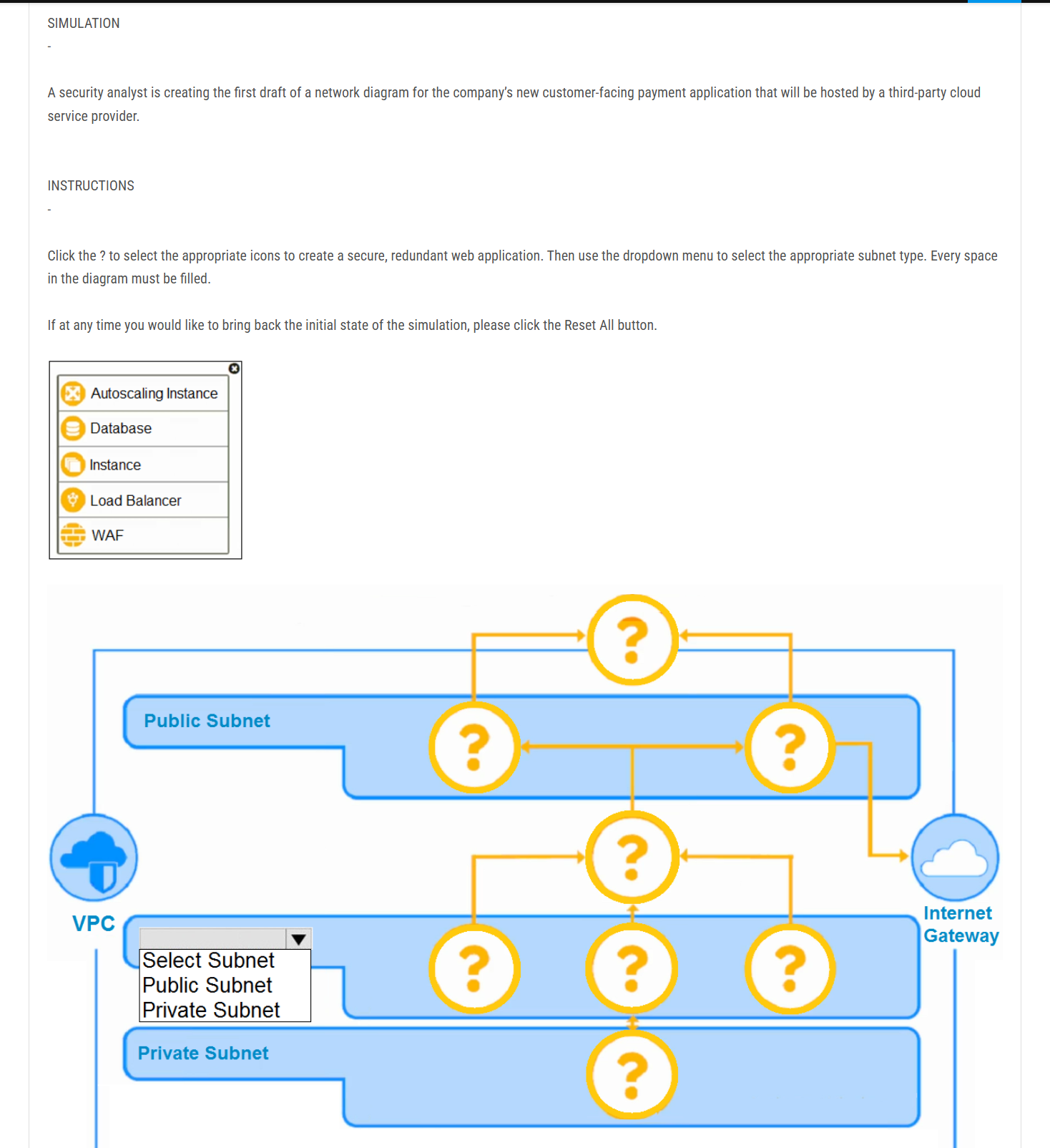 Solved SIMULATIONA security analyst is creating the first | Chegg.com