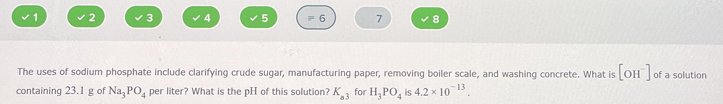 Solved The uses of sodium phosphate include clarifying crude | Chegg.com