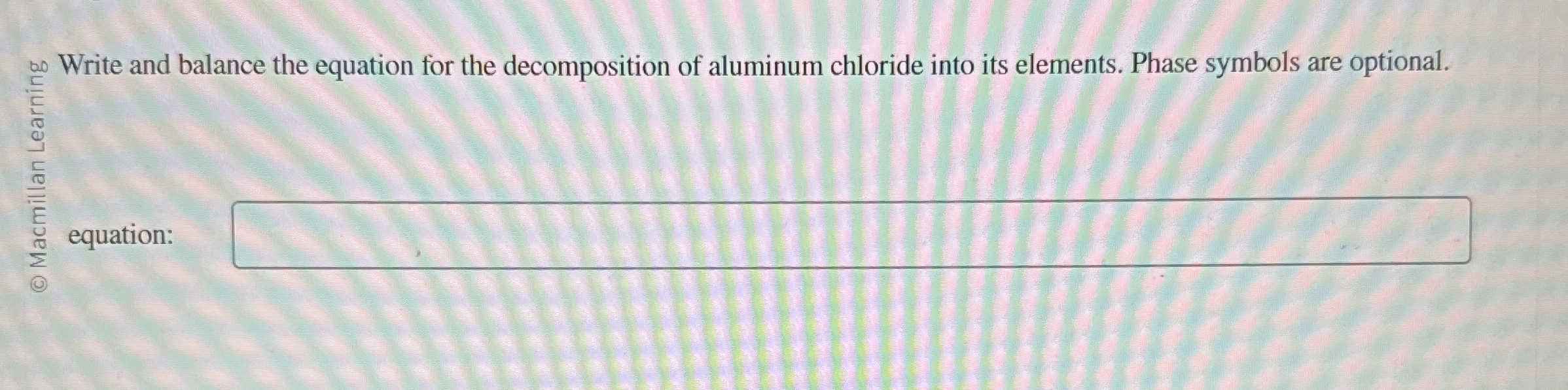 Solved Write and balance the equation for the decomposition | Chegg.com