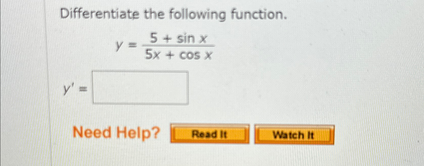 Solved Differentiate the following | Chegg.com