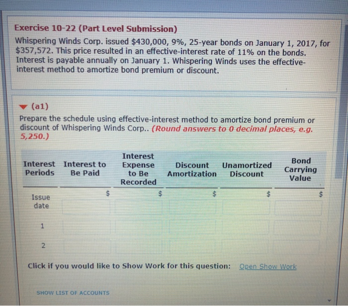 Solved Exercise 10-22 (Part Level Submission) Whispering | Chegg.com