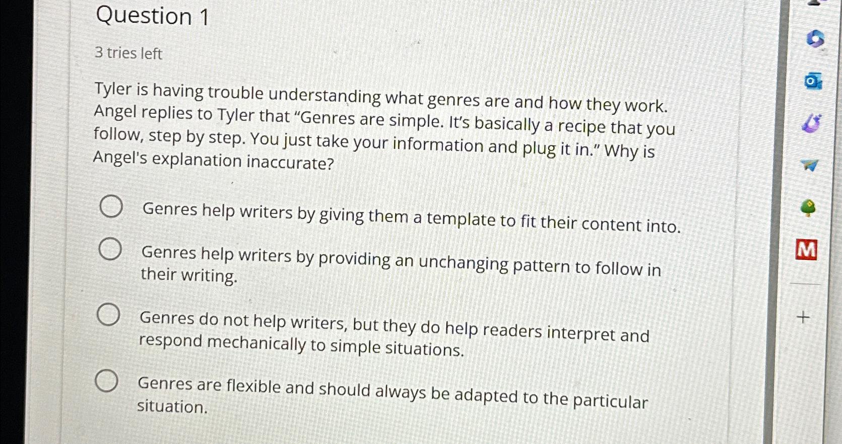 Solved Question 13 ﻿tries leftTyler is having trouble | Chegg.com