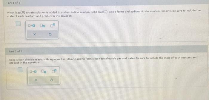 Solved When Lead Ii Nitrate Solution Is Added To Sodium