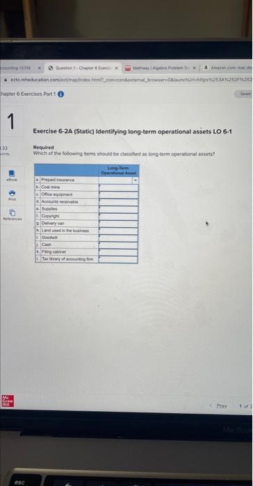 Exercise 6 2a Static Identifying Long Term Chegg