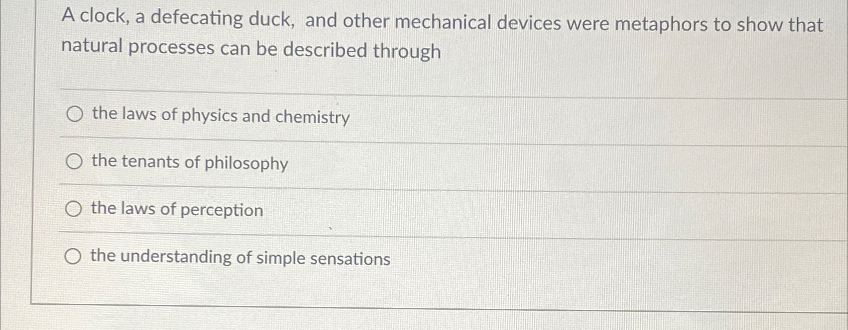 Solved A clock, a defecating duck, and other mechanical | Chegg.com