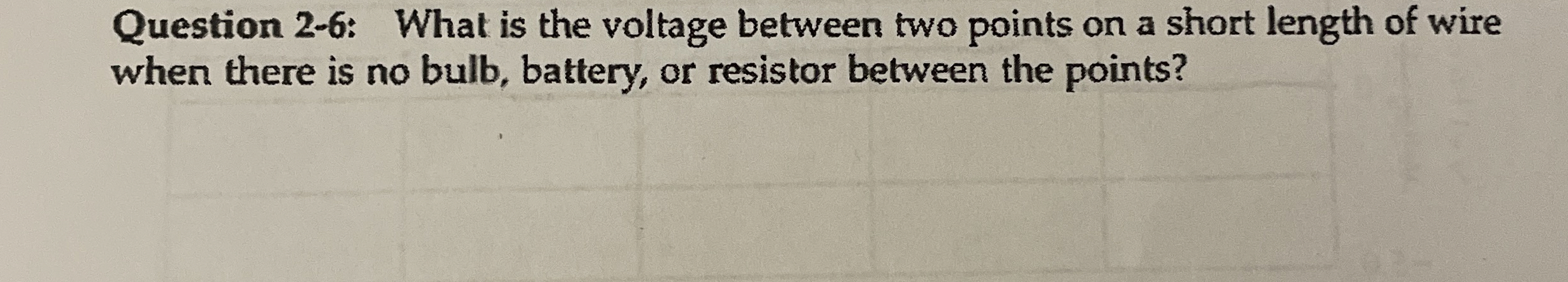 Solved Question 2-6: What is the voltage between two points | Chegg.com