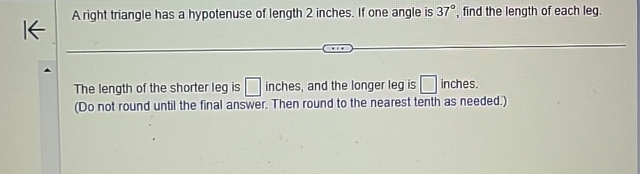 Solved A right triangle has a hypotenuse of length 2 | Chegg.com