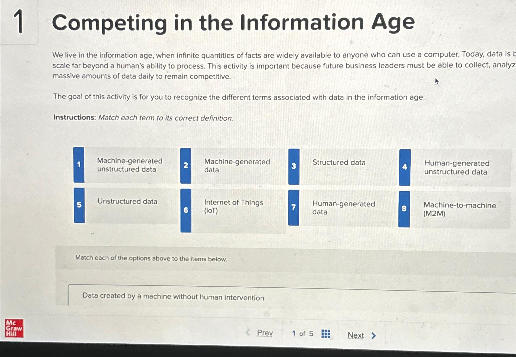 Solved 1 ﻿Competing in the Information AgeWe live in the | Chegg.com