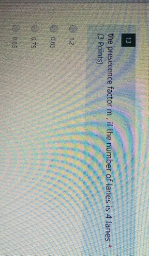 Solved 13 the presecence factor m, if the number of lanes is | Chegg.com