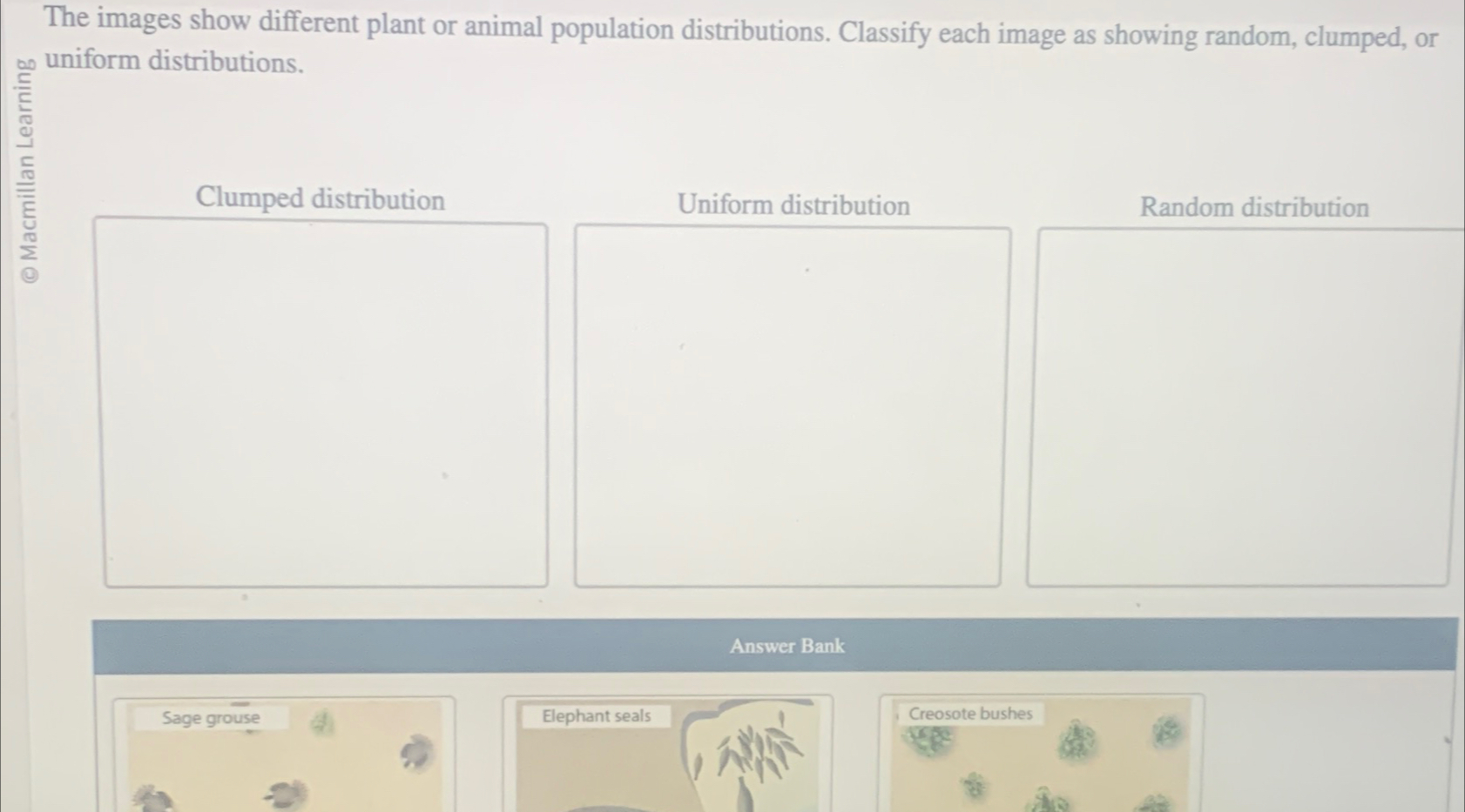 Solved The images show different plant or animal population | Chegg.com