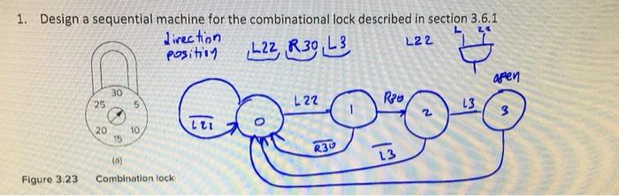 design a sequential machine model and state table for | Chegg.com