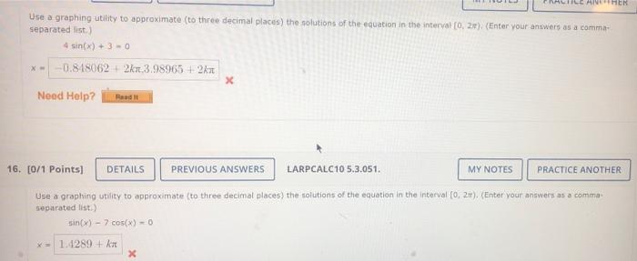 Solved HEMEN Use a graphing utility to approximate (to three | Chegg.com
