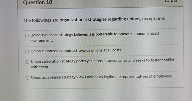 Solved Question 10The followings are organizational | Chegg.com