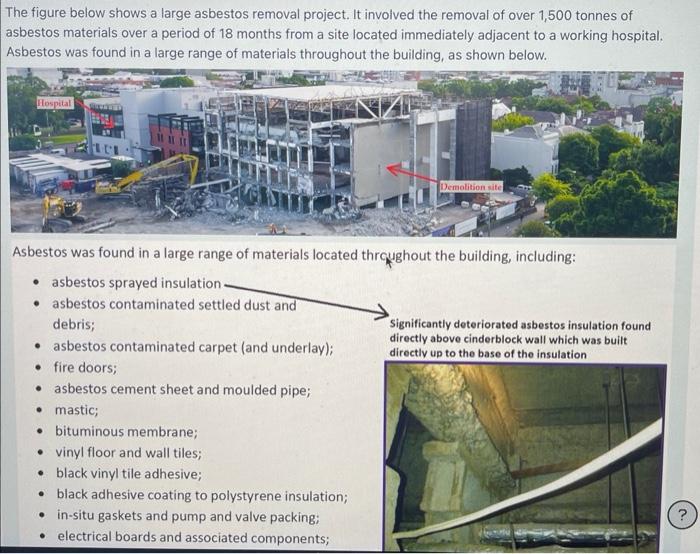 Solved The figure below shows a large asbestos removal | Chegg.com