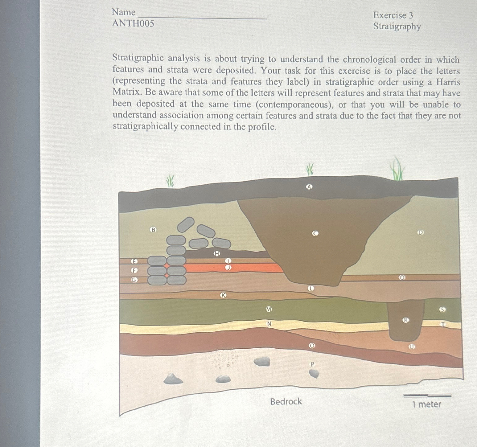 Stratigraphic analysis is about trying to understand | Chegg.com