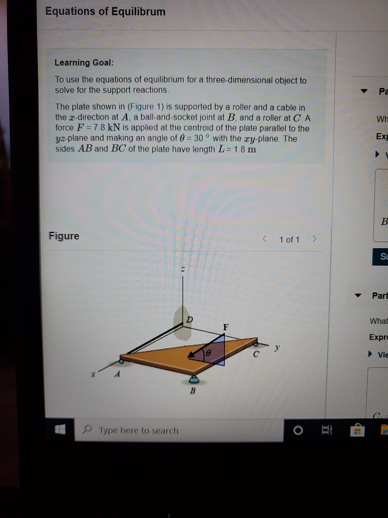 Solved Equations of Equilibrum Learning Goal: Ра To use the | Chegg.com