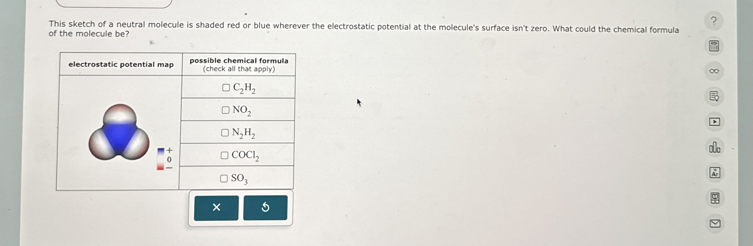 Solved This sketch of a neutral molecule is shaded red or | Chegg.com
