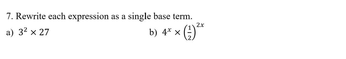 Solved Rewrite each expression as a single base | Chegg.com