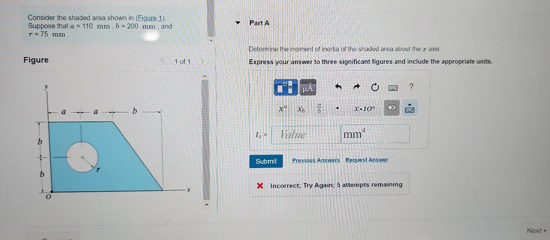 Solved Consider the shaded area shown in (Figure 1). Suppose | Chegg.com