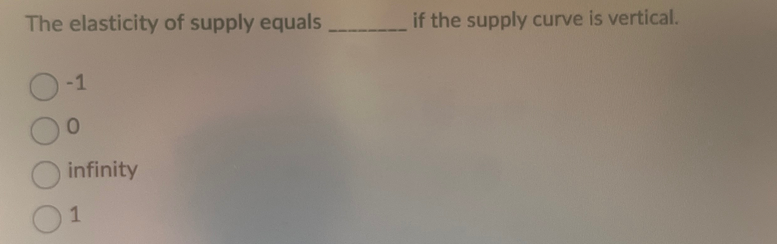 Solved The elasticity of supply equals ﻿the supply curve | Chegg.com