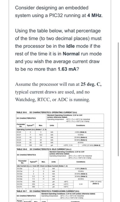 Consider designing an embedded system using a PIC32 | Chegg.com