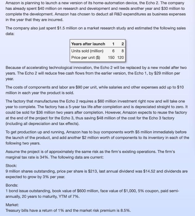Solved Amazon is planning to launch a new version of its | Chegg.com
