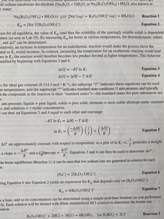 id sodium tetraborate decahydrate (Na2 B4O7⋅10H2O, or | Chegg.com