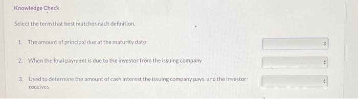 Solved Knowledge Check Select the term that best matches | Chegg.com