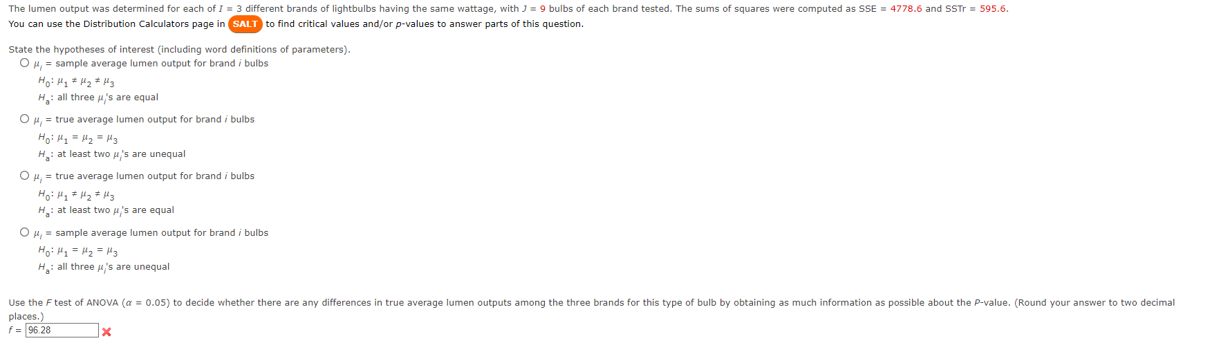 Solved You can use the Distribution Calculators page in | Chegg.com