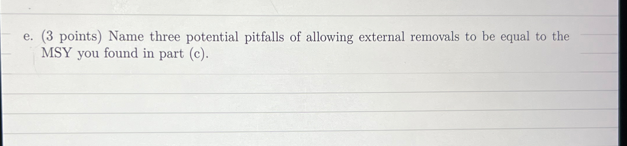 Solved e. (3 ﻿points) ﻿Name three potential pitfalls of | Chegg.com