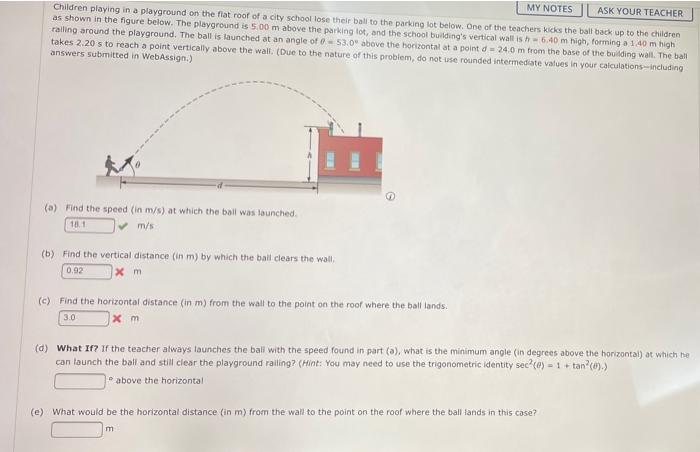 Solved Children playing in a playground on the flat roof of | Chegg.com