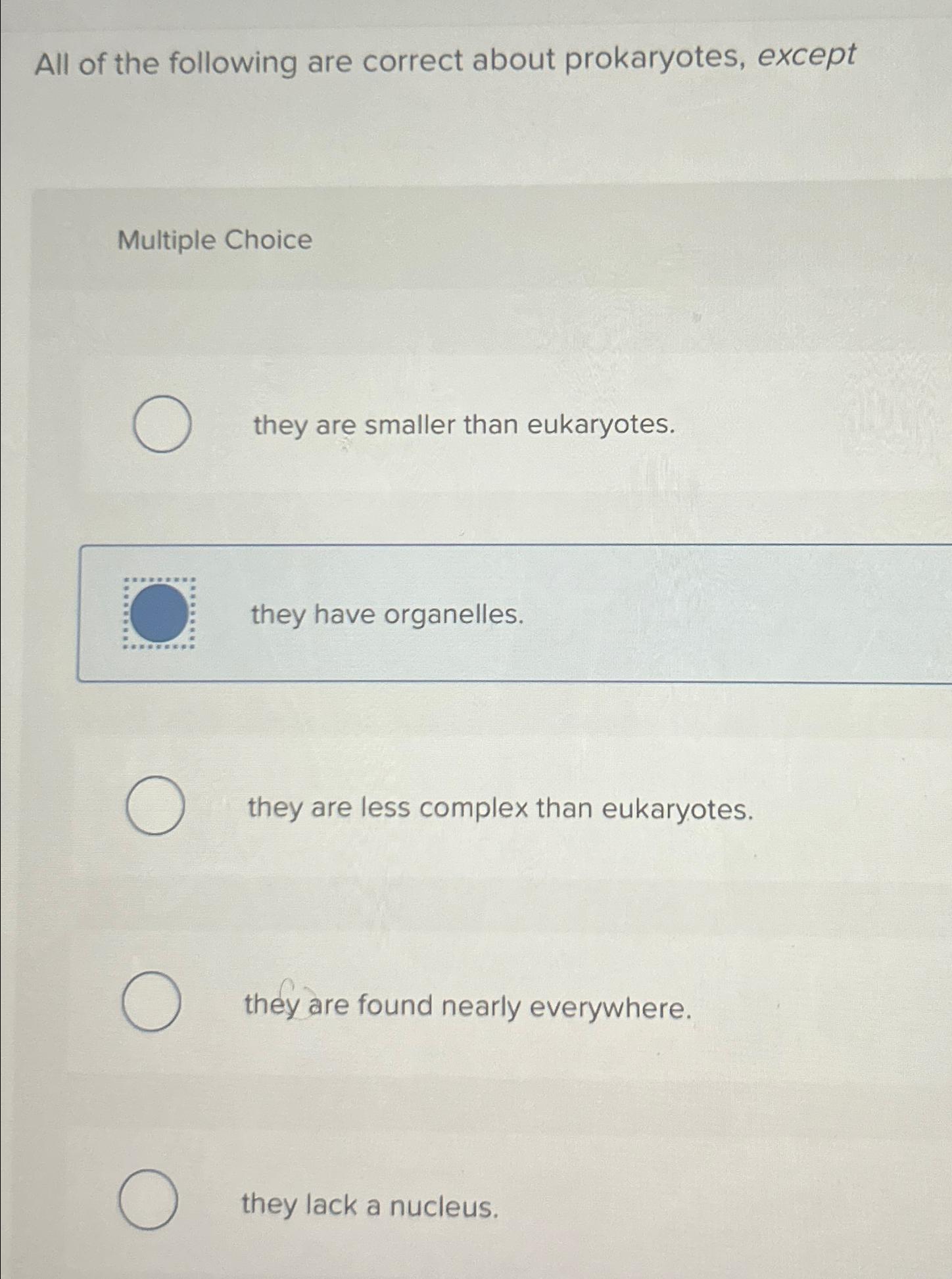 Solved All of the following are correct about prokaryotes, | Chegg.com