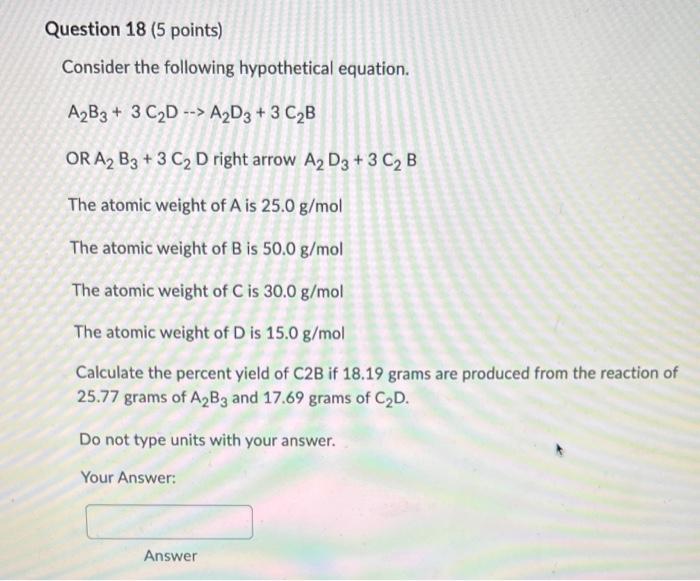 Solved Use the following theoretical equation AB2+2C→2CB+A | Chegg.com