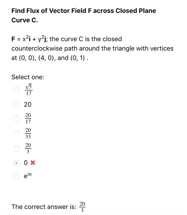 Solved Find Flux of Vector Field F across Closed Plane Curve | Chegg.com
