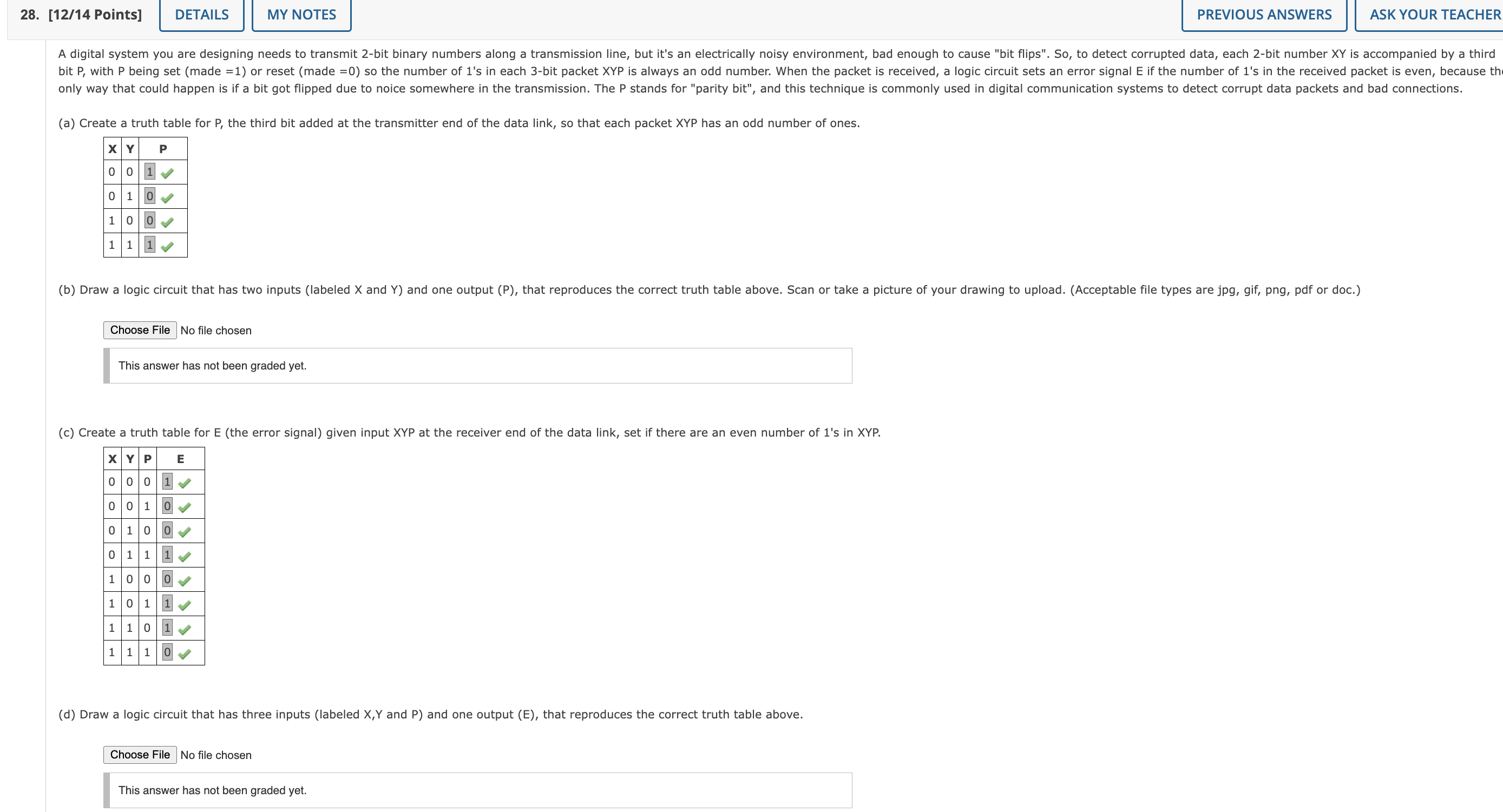 Solved (a) ﻿Create a truth table for P, ﻿the third bit added | Chegg.com