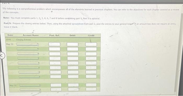 Solved The following is a comprehensive problem which | Chegg.com