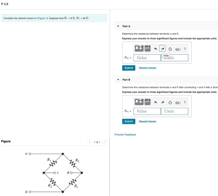 Solved P 2.8 Consider the network shown in (Figure 1). | Chegg.com