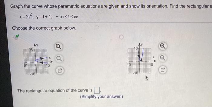 Solved Graph the curve whose parametric equations are given | Chegg.com