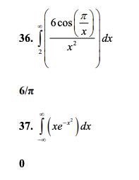Solved How can I solve these two improper integral practice | Chegg.com